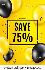 Save 75 Off Balloon Celebrate Background Stock Vector (Royalty Free ...