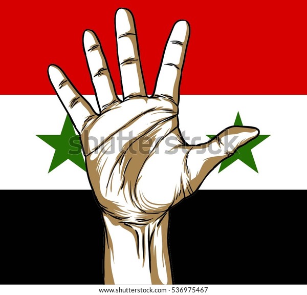 Save Aleppo Poster Illustration Syria Flag Stock Vector (Royalty Free ...