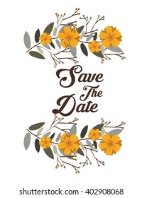 Save Date Graphic Design Vector Illustration Stock Vector (Royalty Free ...