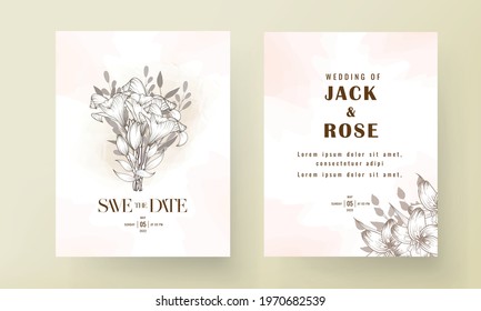 Save Date Wedding Card Design Stock Vector (Royalty Free) 1970682539 ...