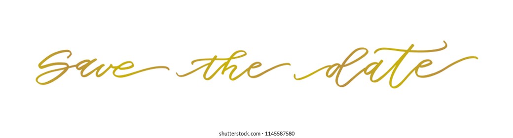 Save Date Words Hand Written Custom Stock Vector (Royalty Free ...