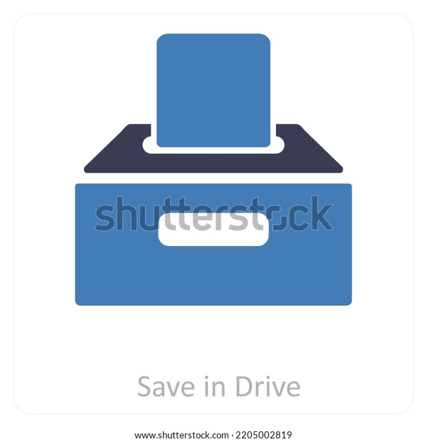 Save Drive Icon Concept Stock Vector (Royalty Free) 2205002819 ...