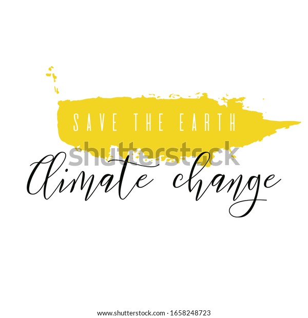 Save Earth Climate Change Nature Conservation Stock Vector (Royalty ...