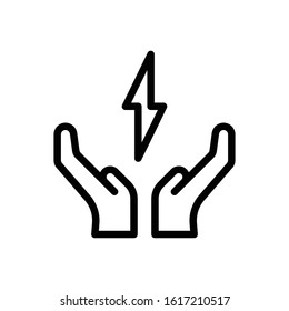 Save Earth Save Energy Outline Vector Stock Vector (Royalty Free ...