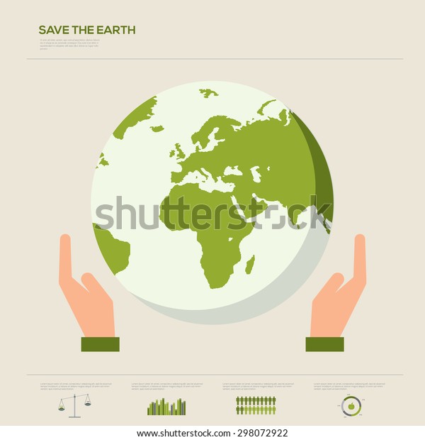 「Save Earth Infographic Vector Illustration」のベクター画像素材（ロイヤリティフリー ...
