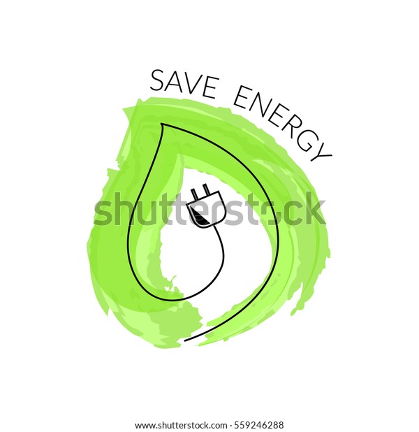 Save Energy Sign Logo Stock Vector (Royalty Free) 559246288 | Shutterstock