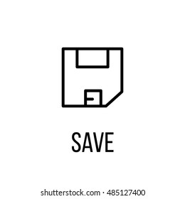 Save Icon Logo Modern Line Style Stock Vector (Royalty Free) 485127400 ...