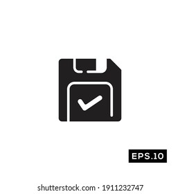 Save Icon Vector Download Symbol Silhouette Stock Vector (Royalty Free ...