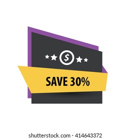 Save Label Design Purple Yellow Black Stock Vector (Royalty Free ...