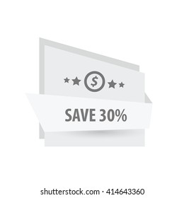 Save Label Design White Color Stock Vector (Royalty Free) 414643360 ...