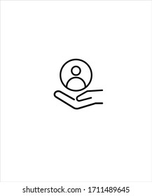 Save Man Line Iconvector Best Line Stock Vector (Royalty Free ...