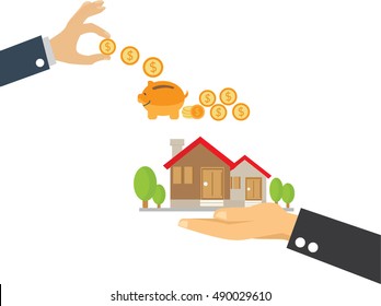 Save Money Home Happy Stock Vector (Royalty Free) 721711432 | Shutterstock