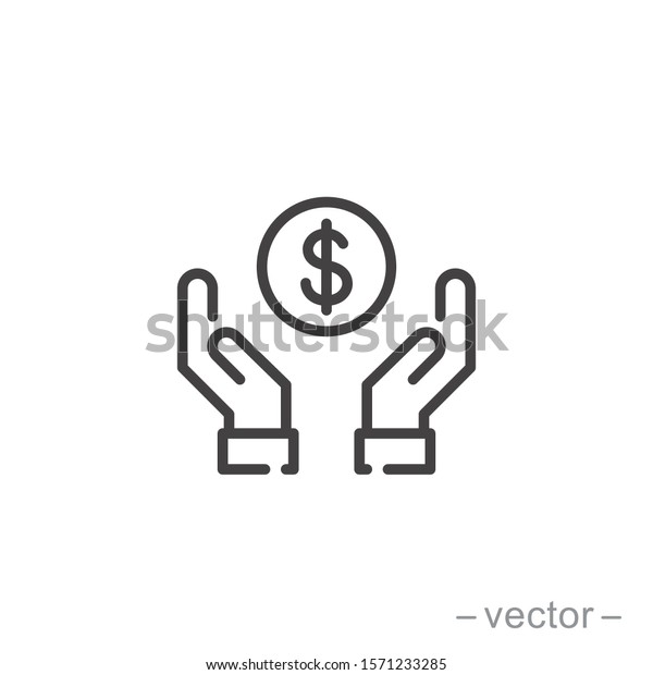 Save Money Icon Symbol Vector On Stock Vector (Royalty Free) 1571233285 ...