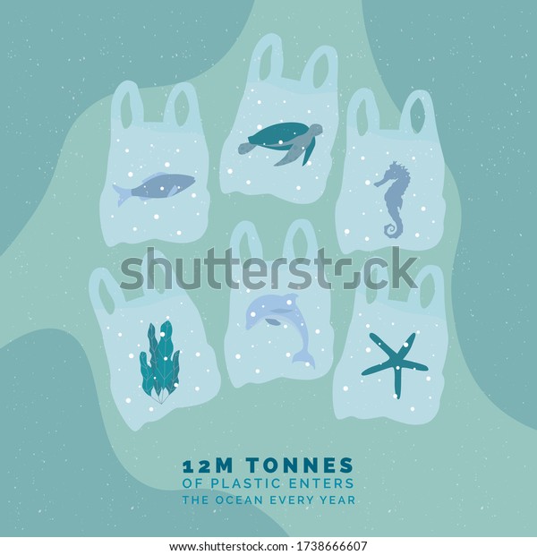 Save Ocean Poster Design Save Earth Stock Vector (Royalty Free ...
