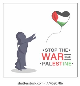 Save Palestine Illustration Poster Vector Stock Vector (Royalty Free ...