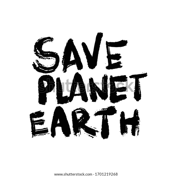 Save Planet Earth, Placards y carteles: vector de stock (libre de ...