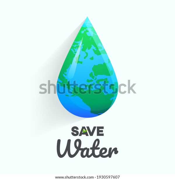 Save Water Graphic Design Vector Background Stock Vector (Royalty Free ...