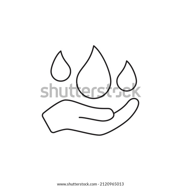 Save Water Icon Water Between Hand: เวกเตอร์สต็อก (ปลอดค่าลิขสิทธิ์ ...