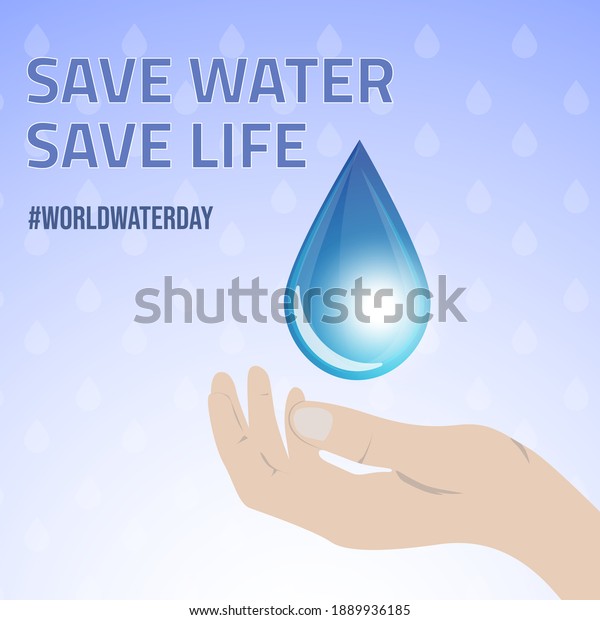 Save Water Save Life Saving Water Stock Vector (Royalty Free ...