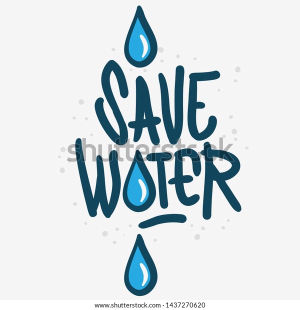 Save Water Liquid Drip Drop Vector Stock Vector (Royalty Free ...