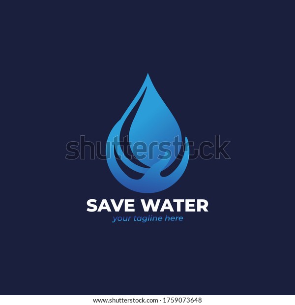 Save Water Logo Design Template Vector Stock Vector (Royalty Free ...