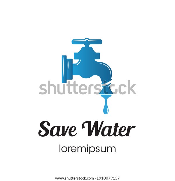 Save Water Logo Symbol Template Design Stock Vector (Royalty Free ...