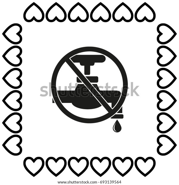 Save Water Sign Vector Illustration Stock Vector Royalty Free 693139564