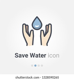 Save Water Vector Icon Stock Vector (Royalty Free) 1328590265 ...