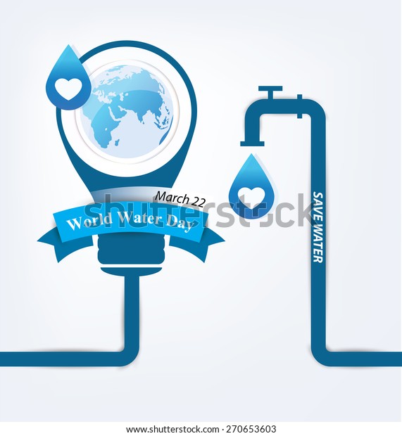 Save Water World Water Day Concept Stock Vector (Royalty Free ...