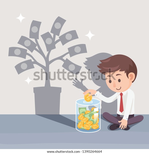 Saving Just Little Bit Money Each Stock Vector (Royalty Free ...