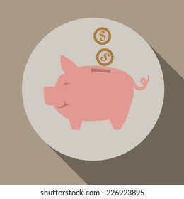 Saving Money Graphic Design Vector Illustration Stock Vector (Royalty ...