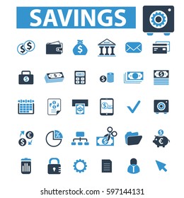 Savings Icons Stock Vector (Royalty Free) 597144131 | Shutterstock