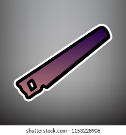 Saw Simple Sign Vector Violet Gradient Stock Vector (Royalty Free ...