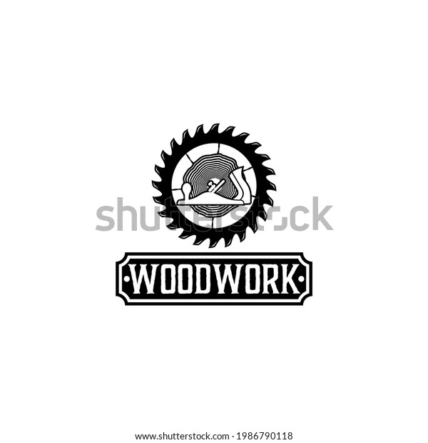 Sawmill Jack Plane Wood Logo Carpentry Stock Vector (Royalty Free ...