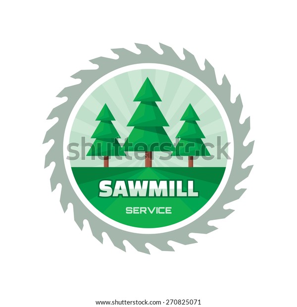 Sawmill Service Vector Logo Template Concept Stock Vector (Royalty Free ...
