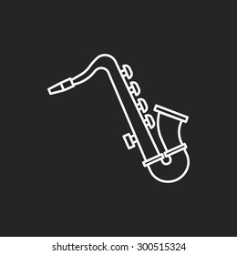 Saxophone Line Icon Stock Vector (Royalty Free) 300515327 | Shutterstock