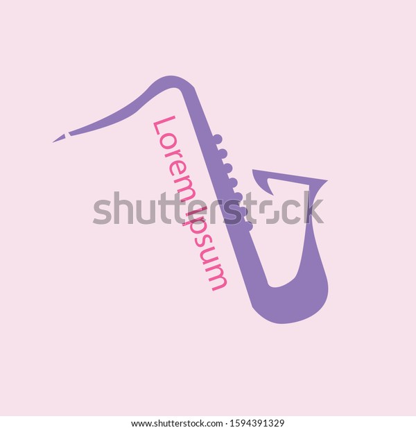 Saxophone Logo Vector Design Template Saxophone: เวกเตอร์สต็อก (ปลอดค่า ...