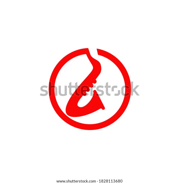 Saxophone Sign Logo Design Vector Template Stock Vector (Royalty Free ...