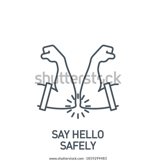 Say Hello Your Elbow Single Line Stock Vector (Royalty Free) 1859299483 ...