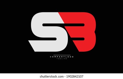 Sb Icon Monogram Letter Text Alphabet Stock Vector (Royalty Free ...