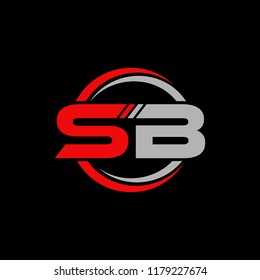 Sb Initial Letters Elegant Logo Modern Stock Vector (Royalty Free ...