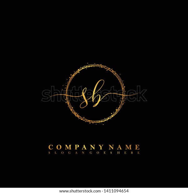 Sb Initial Luxury Handwriting Logo Vector Stock Vector (Royalty Free ...