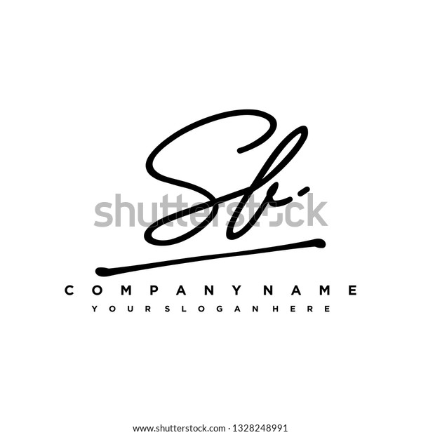 Sb Initial Signature Logo Handwriting Logo Stock Vector (Royalty Free ...