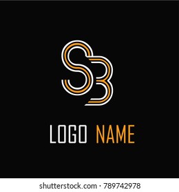 Sb Letter Logo Design Stock Vector (Royalty Free) 789742978 | Shutterstock