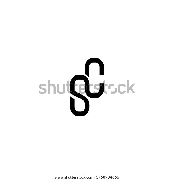 Sc Cs Desain Logo Huruf Vector Stock Vector (Royalty Free) 1768904666 ...