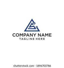 Letter Logo Design Triangle Shape Vector Stock Vector (Royalty Free ...