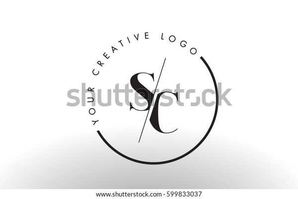 Sc Letter Logo Design Creative Intersected Stock Vector (Royalty Free ...
