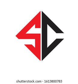Stock vektor „Sc Logo Design Simple Modern Template“ (bez autorských ...