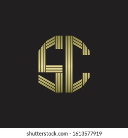 Sc Logo Monogram Outline Style Linked Stock Vector (Royalty Free ...