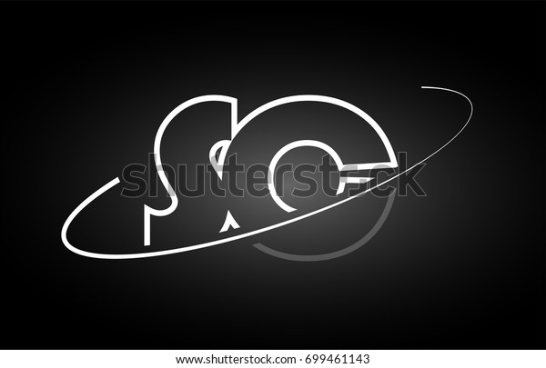 Sc S C Letter Logo Combination: vector de stock (libre de regalías ...